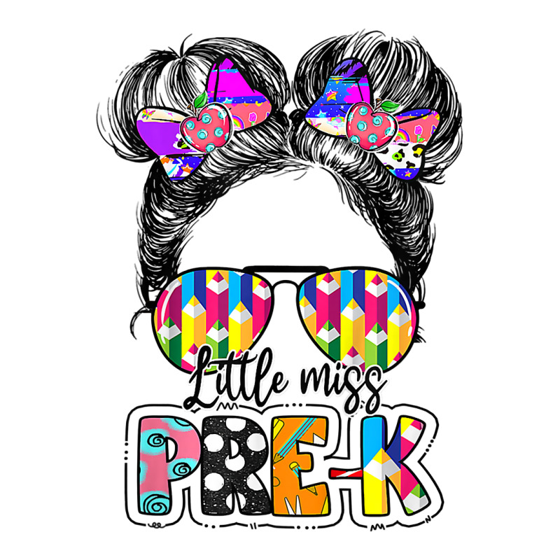 Kids Back To School Outfits For Girls Little Miss Prek Messy Bun T Shi ...
