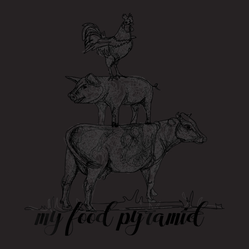 My Food Pyramid Funny Carnivore Cow Pig Chicken Vintage Cap By ...