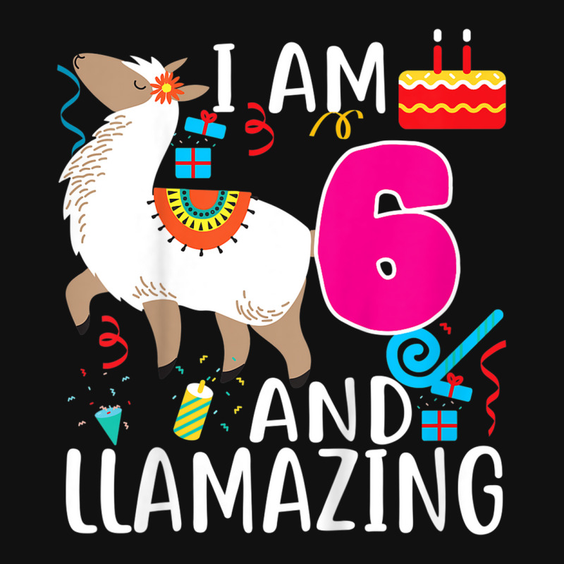 Kids 6th Birthday I Am 6 Years Old And Llamazing Llama 6 Year Old Metal ...