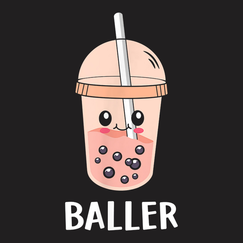 Cute Baller Boba Tea Bubble Tea Anime Kawaii Neko T Shirt T-shirt By ...
