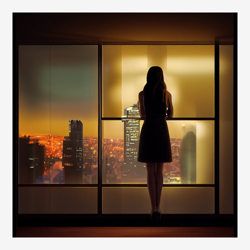 Custom A Skinny Young Beautiful Woman Ceo Standing In Front Of A Glass ...