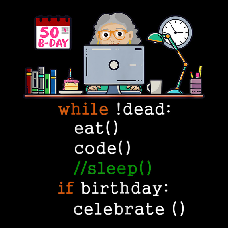 Womens 50th Birthday I Software Engineer & Coder I Eat Code Sleep Men's ...