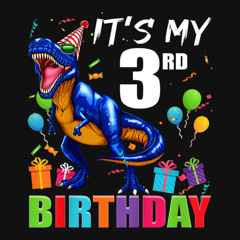Kids It's My 3rd Birthday Boy T Rex Dinosaur 3 Year Old Gift Kids ...