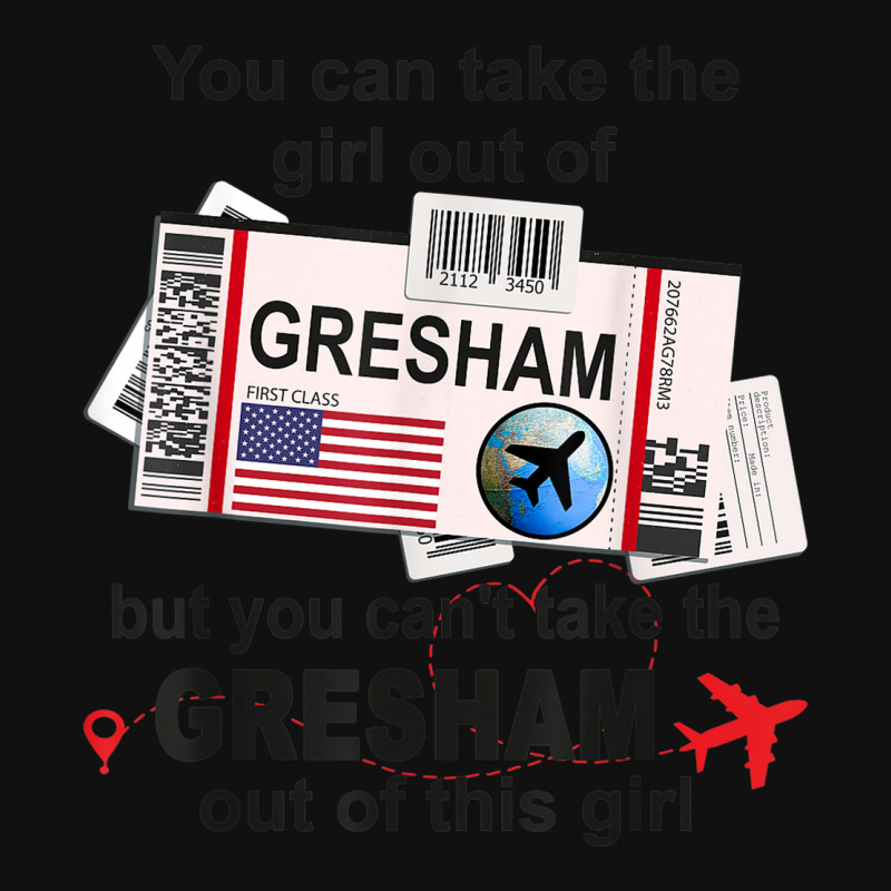 Flight Ticket Gresham Girl From Gresham Boarding Pass Metal Print ...