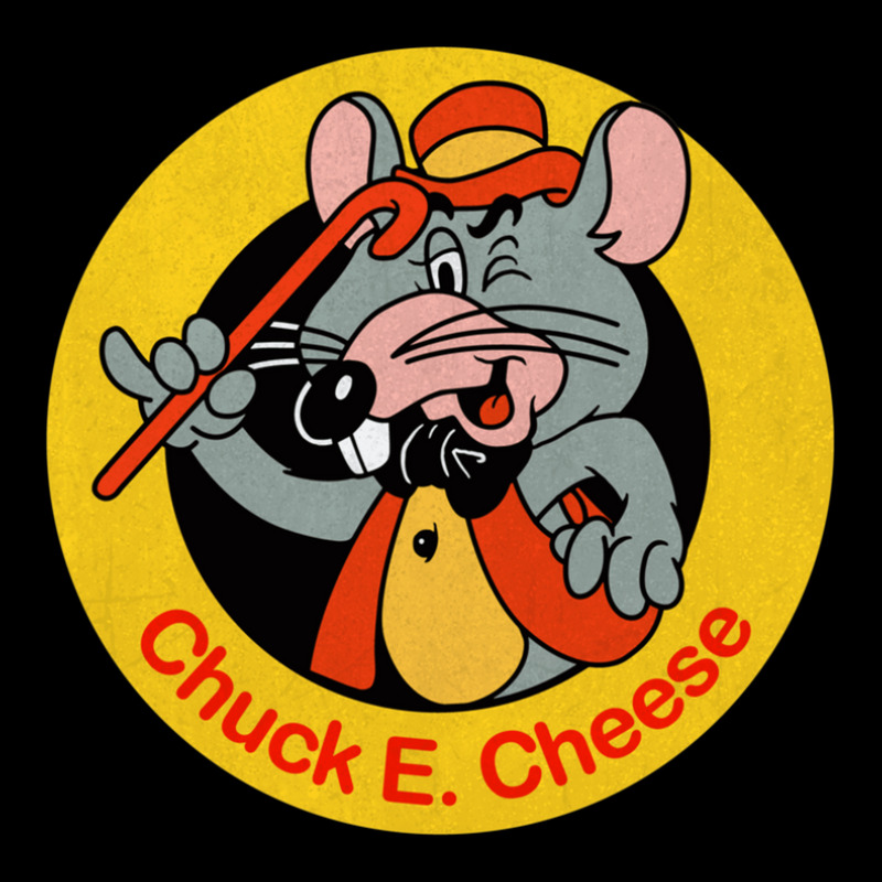 Chuck E Cheeses Pin Button Art From The 80s With Old Incarnation Of V Neck Tee By