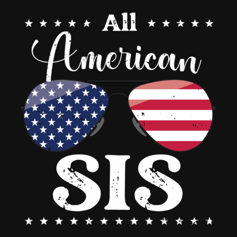 All American Sis - Us Flag Glasses 011 Shield S Patch By ...