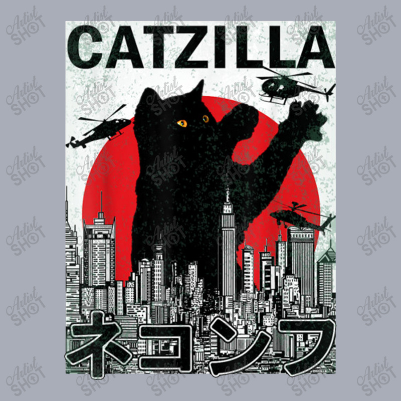 Catzilla Japanese Vintage Sunset Style Cat Kitten Lover Catzilla Tank ...