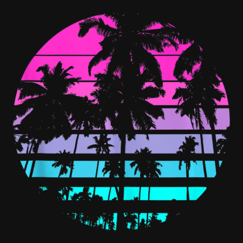 Custom Retro Eighties 80s & 90s Beach Style With Palm Trees Atv License ...