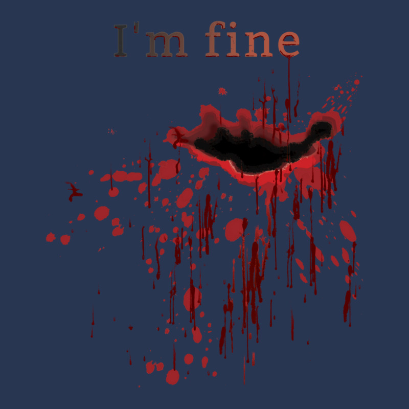 I'm Fine Bloody Wound Bleeding Red Blood Splatter Injury Gag Long Slee ...