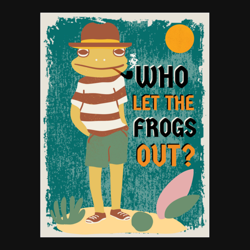 Funny Frog Who Let The Frogs Out Slide Sandal By Billyjohnson - Artistshot