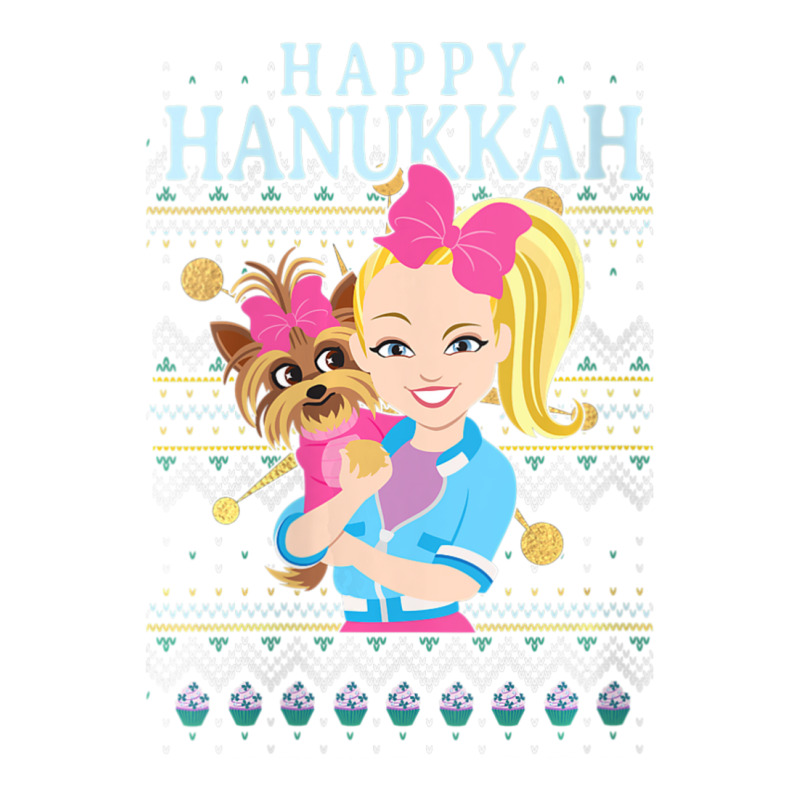 Womens Jojo Siwa And Bowbow Happy Hanukkah Pattern V-neck Stainless ...
