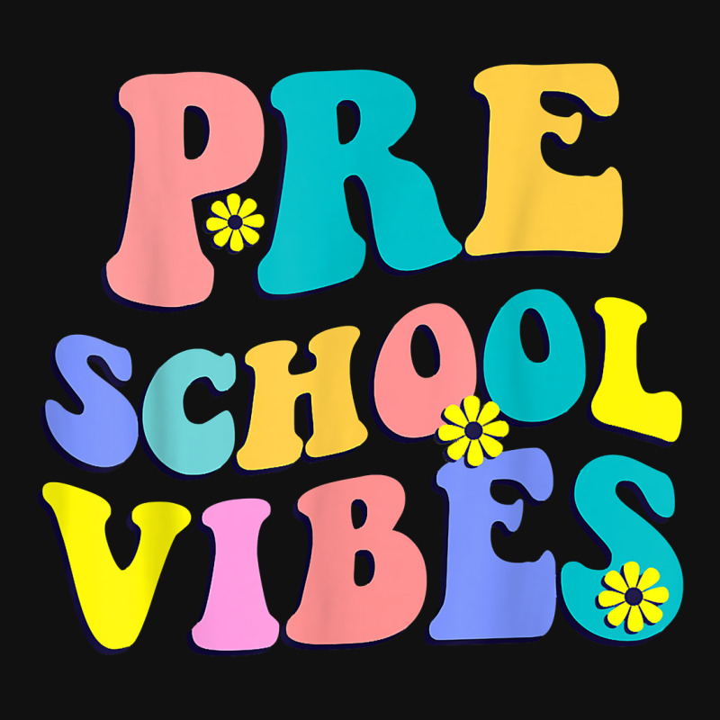 Back To School Preschool Vibes Student Teacher Retro Funny Metal Print ...