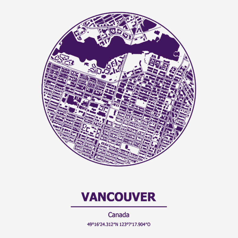 Vancouver City Map Coordinates Metal Print Vertical By Degreesgunner ...