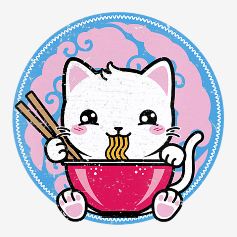 Womens Cute Kawaii Anime Japanese Ramen Cat Noodle Lover V Neck T Shir ...