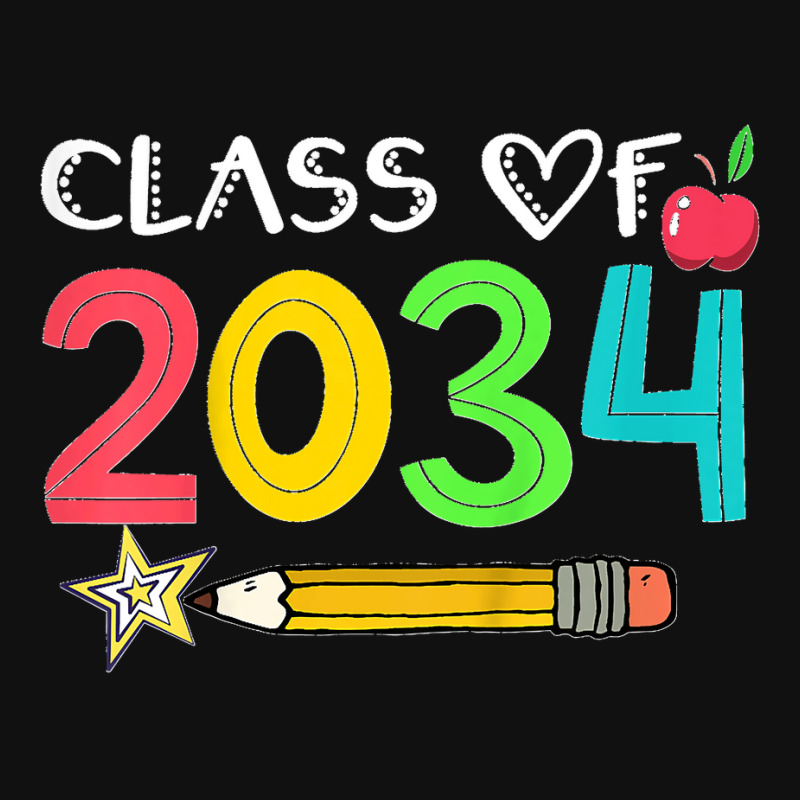 Kids Class Of 2034 Grow With Me Kindergarten Back To School Girls Crew ...