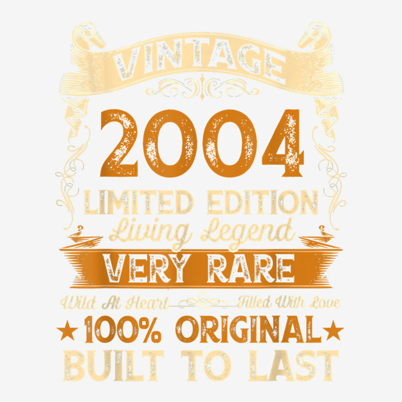 Vintage 2004 Made In 2004 19 Year Old 19th Birthday Gifts T Shirt Metal ...