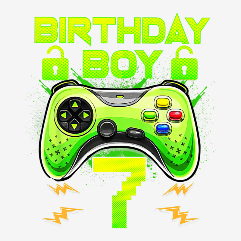 Kids Level 7 Birthday Boy 7 Year Old Video Gamer Gaming Gift Boys Prem ...