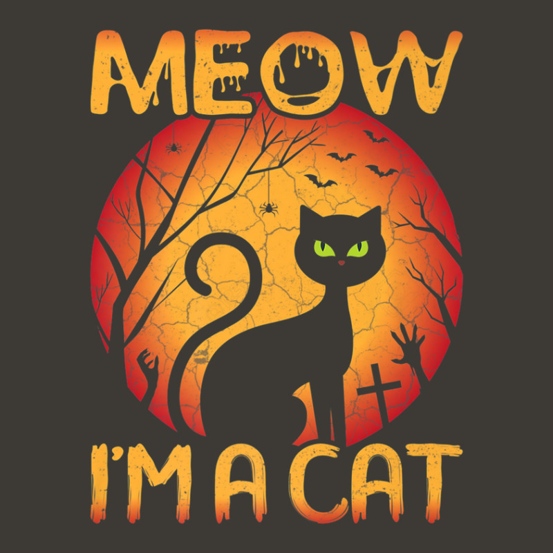 My Halloween Costume Black Meow I'm A Black Cat Scary Horror Bucket Hat ...