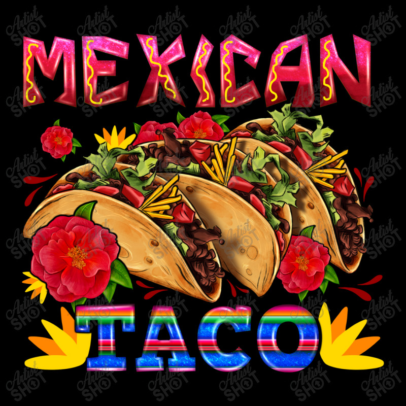 Mexican Taco With Tacos And Roses Women's V-neck T-shirt By ...