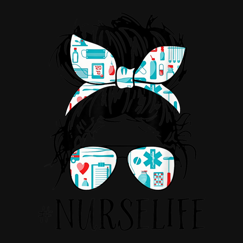 Messy Hair Woman Bun Nurse Life Healthcare Life Tote Bags By