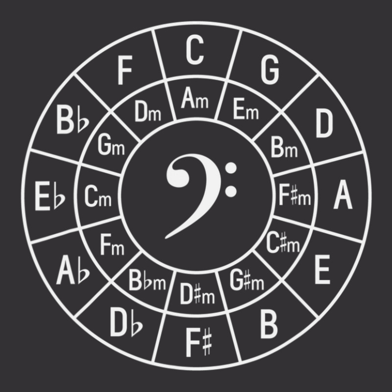 Custom Bass Clef Circle Of Fifths Musician Composer Gift Vintage Short ...
