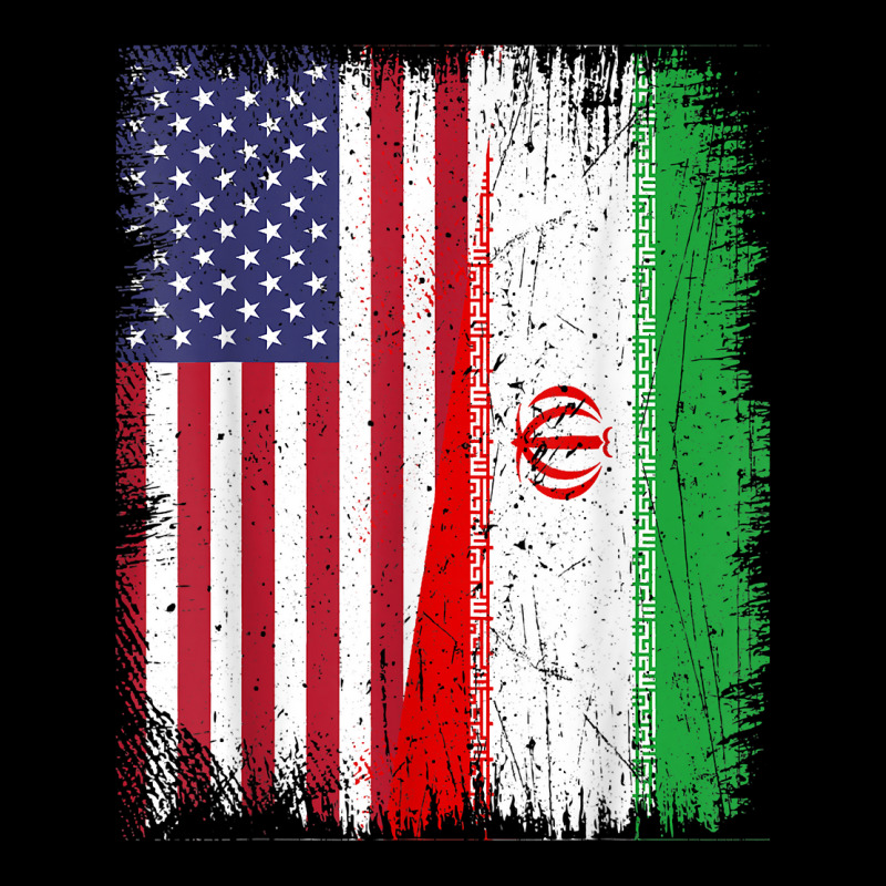 Born Half American Iranian Proud Family Iran Usa Flag T Shirt ...