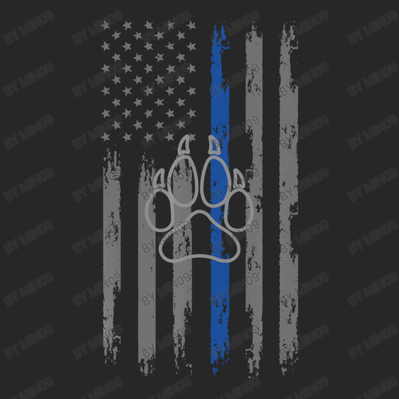 Thin Blue Line Police Flag With Dog Paw Print K9 Women's Pajamas Set By ...