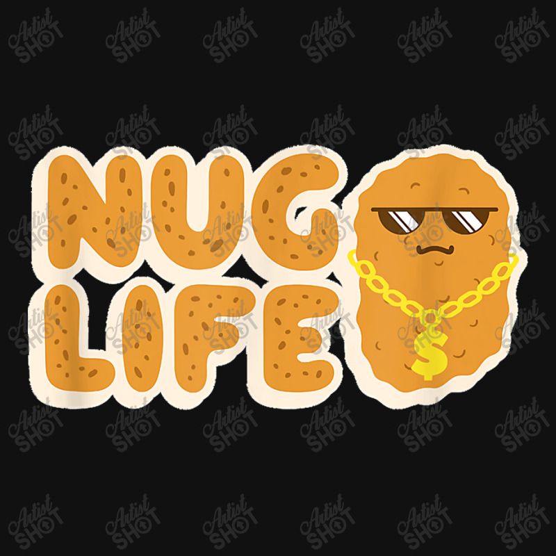 Nug Life Kawaii Chicken Nugget Character Hilarious Metal Print Square ...