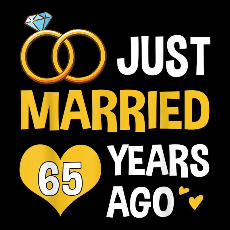 Just Married 65 Years Since 1958 65th Wedding Anniversary T Shirt Baby ...