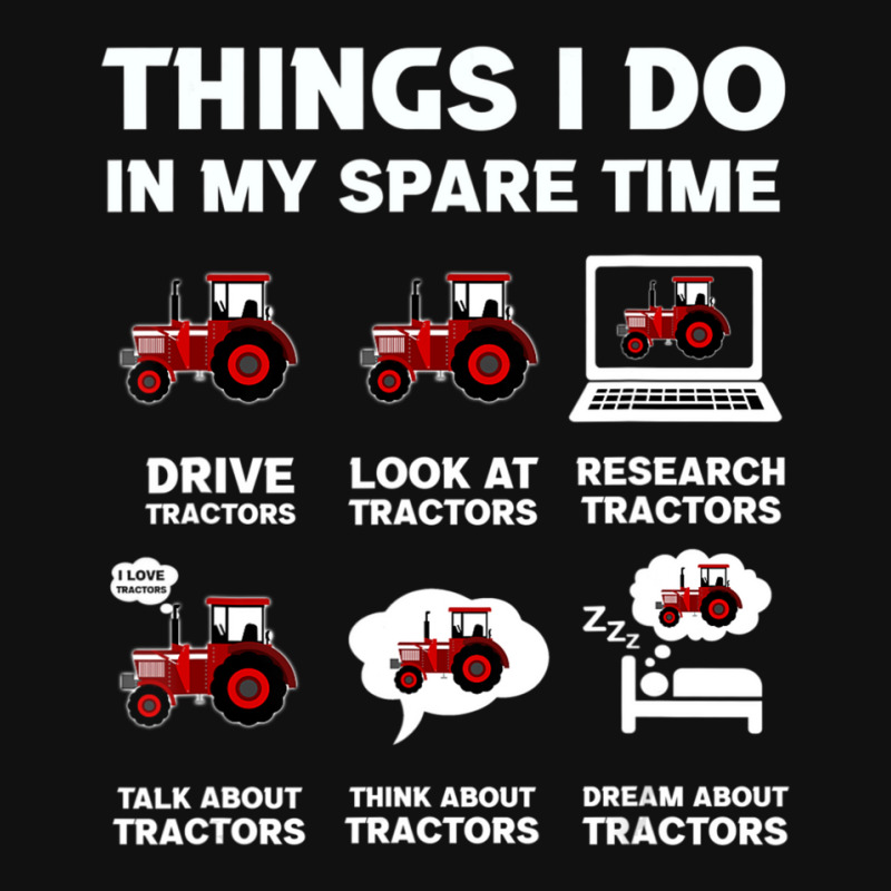 Funny Tractors Lover 6 Things I Do In My Spare Time Tractor Mousepad By ...