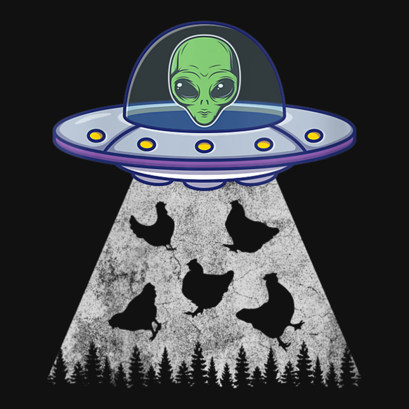 Womens Chicken Abduction Funny Ufo Alien Lover Vintage Distress V-neck ...