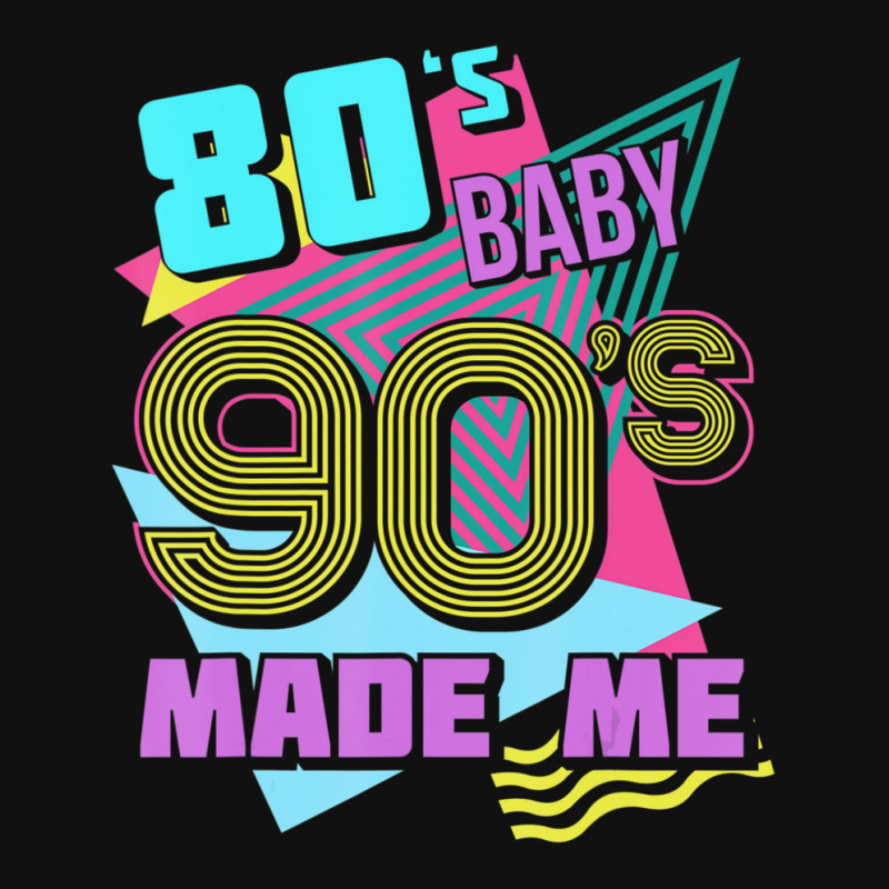 Trending 80s Baby 90s Made Me 1990s Nostalgia Vintage Retro Party Metal Print Square By ...