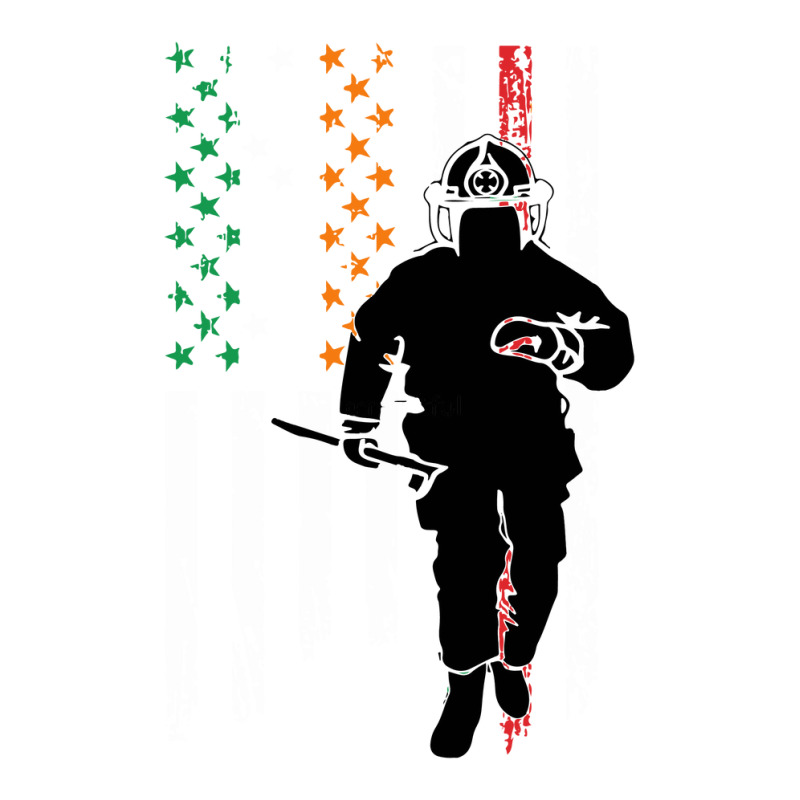 Firefighter St. Patrick's Day Thin Red Line Shamrock Irish American Fl ...