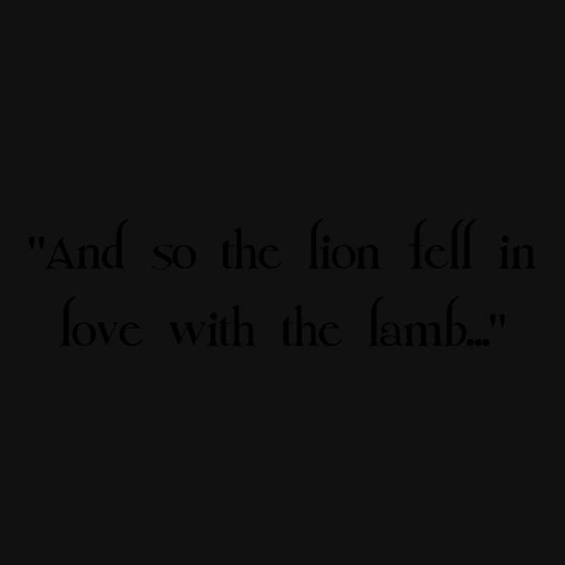 And So The Lion Fell In Love With The Lamb... Rectangle Patch By ...