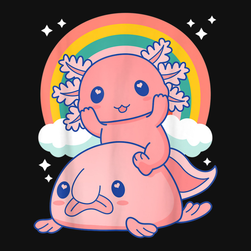 Cute Kawaii Pink Axolotl Riding A Blobfish - Funny Axolotls Atv License ...