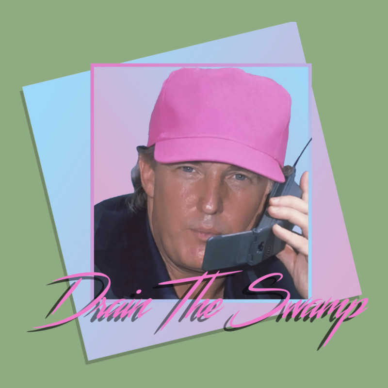Drain The Swamp Donald Trump Vaporwave Vintage Silver Rectangle ...