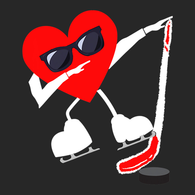 Valentines Day Dabbing Heart Hockey Stick Puck Boys Kids Dab Men's T ...