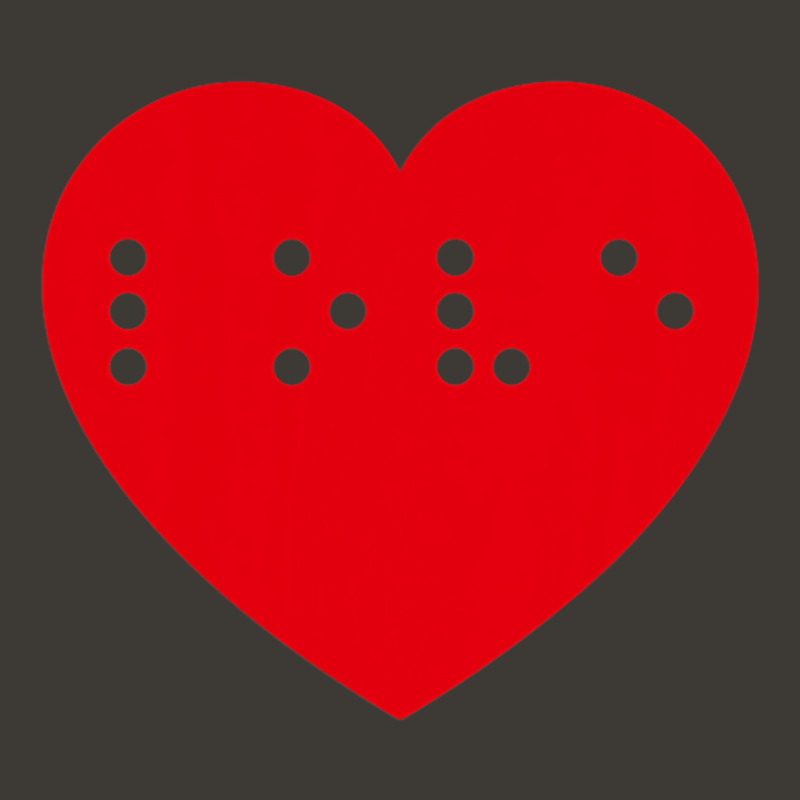 Love In Braille Inside Big Red Heart Uncontracted Valentine Bucket Hat ...
