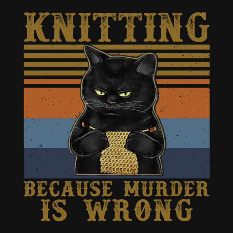 Knitting Because Murder Is Wrong Black Cat 2 Full Set Car Mats By ...