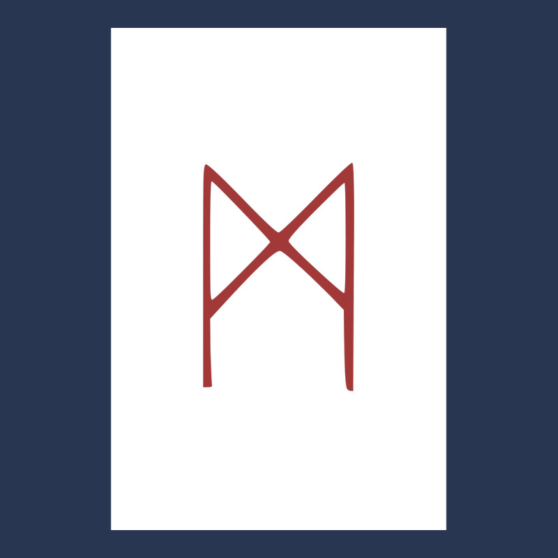 Viking Norse Rune Mannaz Simple Red Amp White Hipster Travel Men Denim ...
