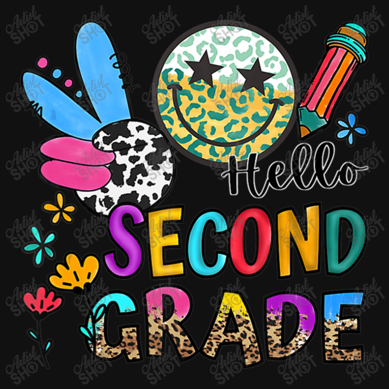 Back To School Hello Second Grade 2nd Grade Leopard Teacher 1 Metal ...