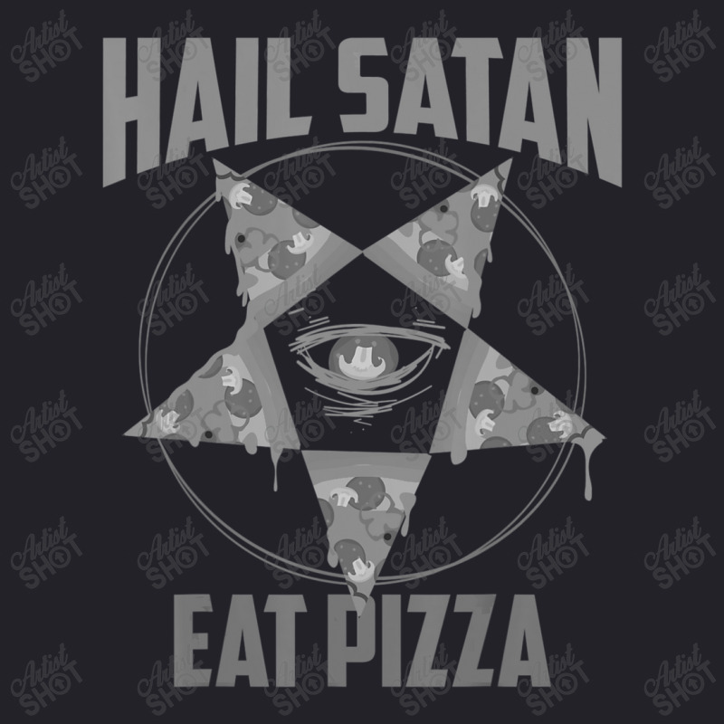 Eat Pizza Hail Satan Cool Satanic Occult Food Unisex Sherpa-lined Denim ...