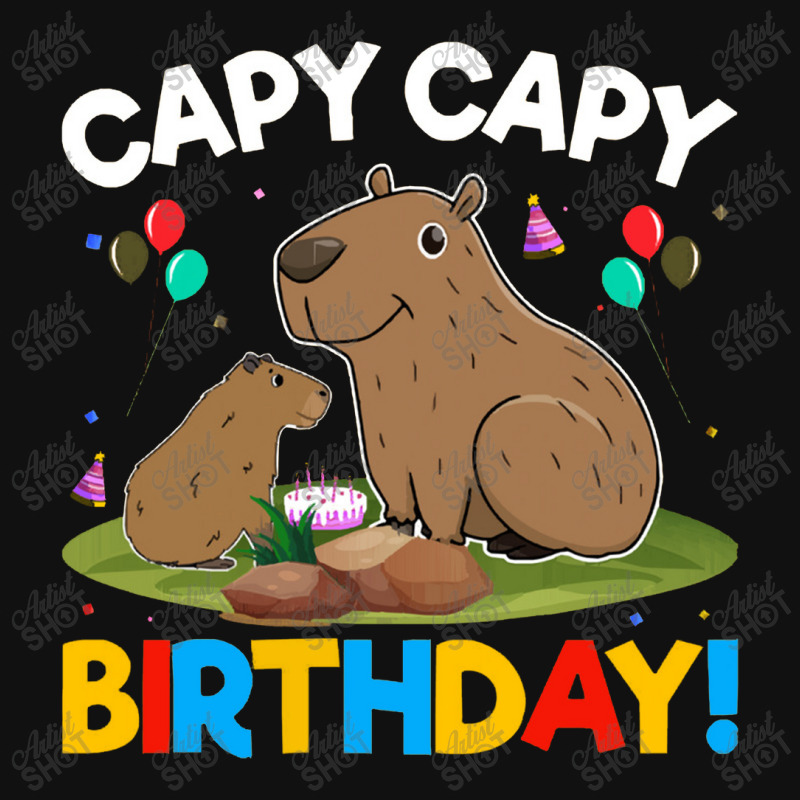 Capybara Gift, Capy Capy Birthday Capybara Rodent Lover Birt Metal Print Square By ...