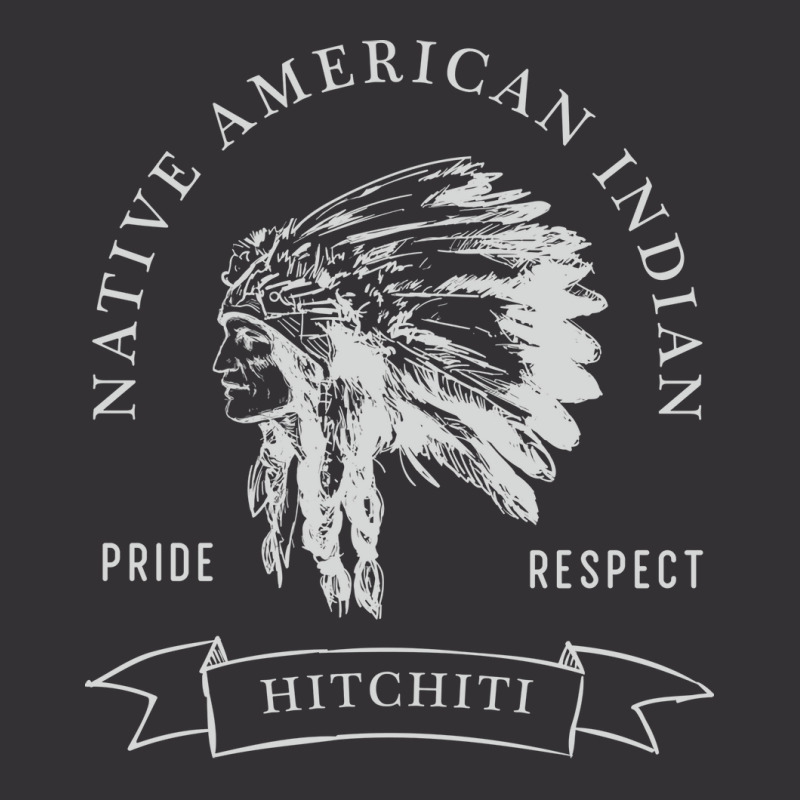Hitchiti Tribe Native American Indian Pride Respect Darker Red Vintage ...