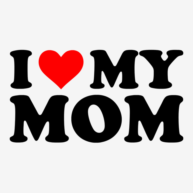 I Love My Mother Funny Red Heart Mom I Heart My Mom Pullover Hoodie ...