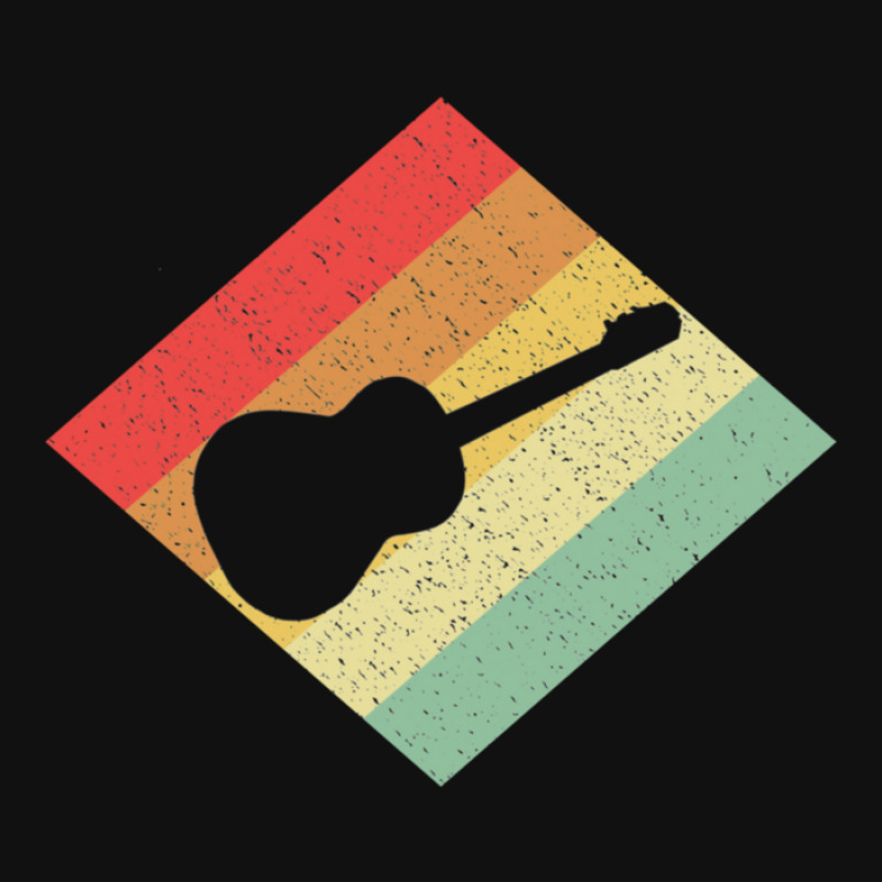 Retro Vintage 80s Acoustic Guitar Gift For Guitarists Bicycle License ...