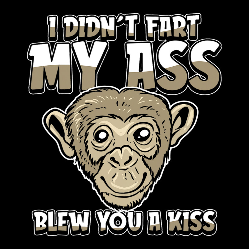 Monkey Ironic Animal I Didnt Fart My Butt Blew You A Kiss Fleece Short ...