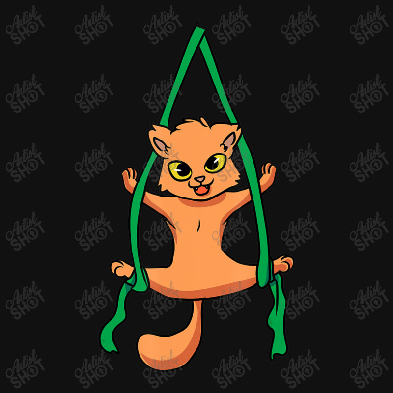 Aerial Silk Dancer Acrobat Cat Aerialist Metal Print Vertical By ...