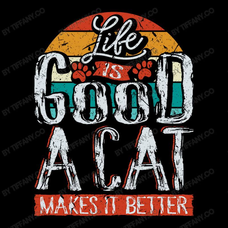 Life Is Good A Cat Makes It Better Animal Adoption Cat Adjustable Cap ...
