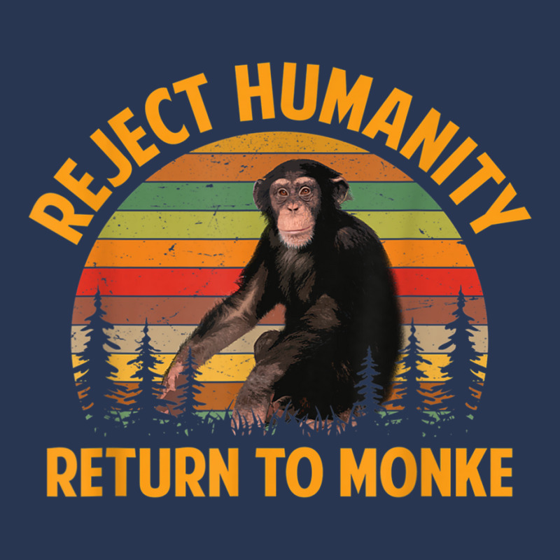 Funny Reject Humanity Return To Monke Meme Monkey Men Denim Jacket By ...